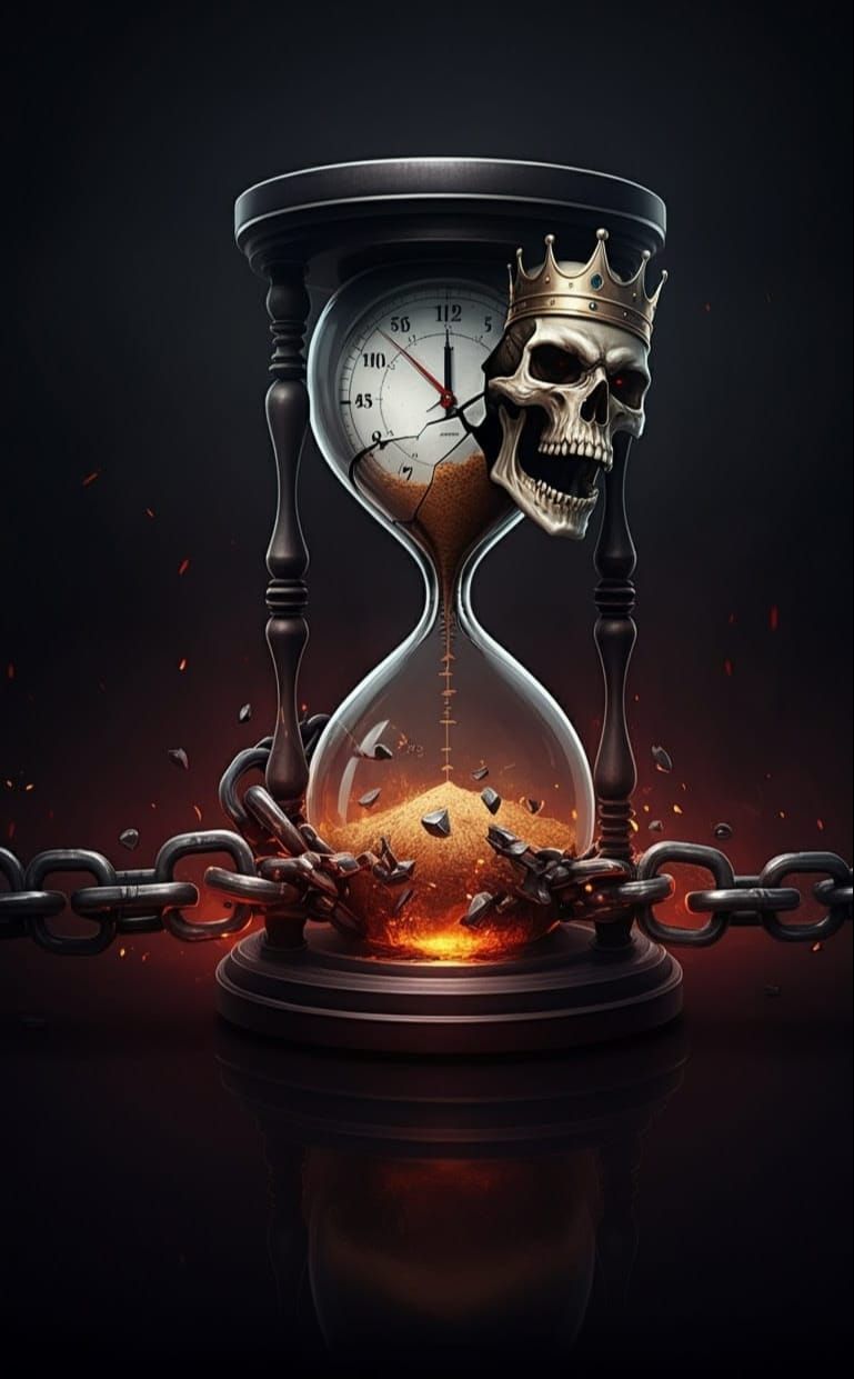 king of death on cracked hourglass - king of death on cracke...
