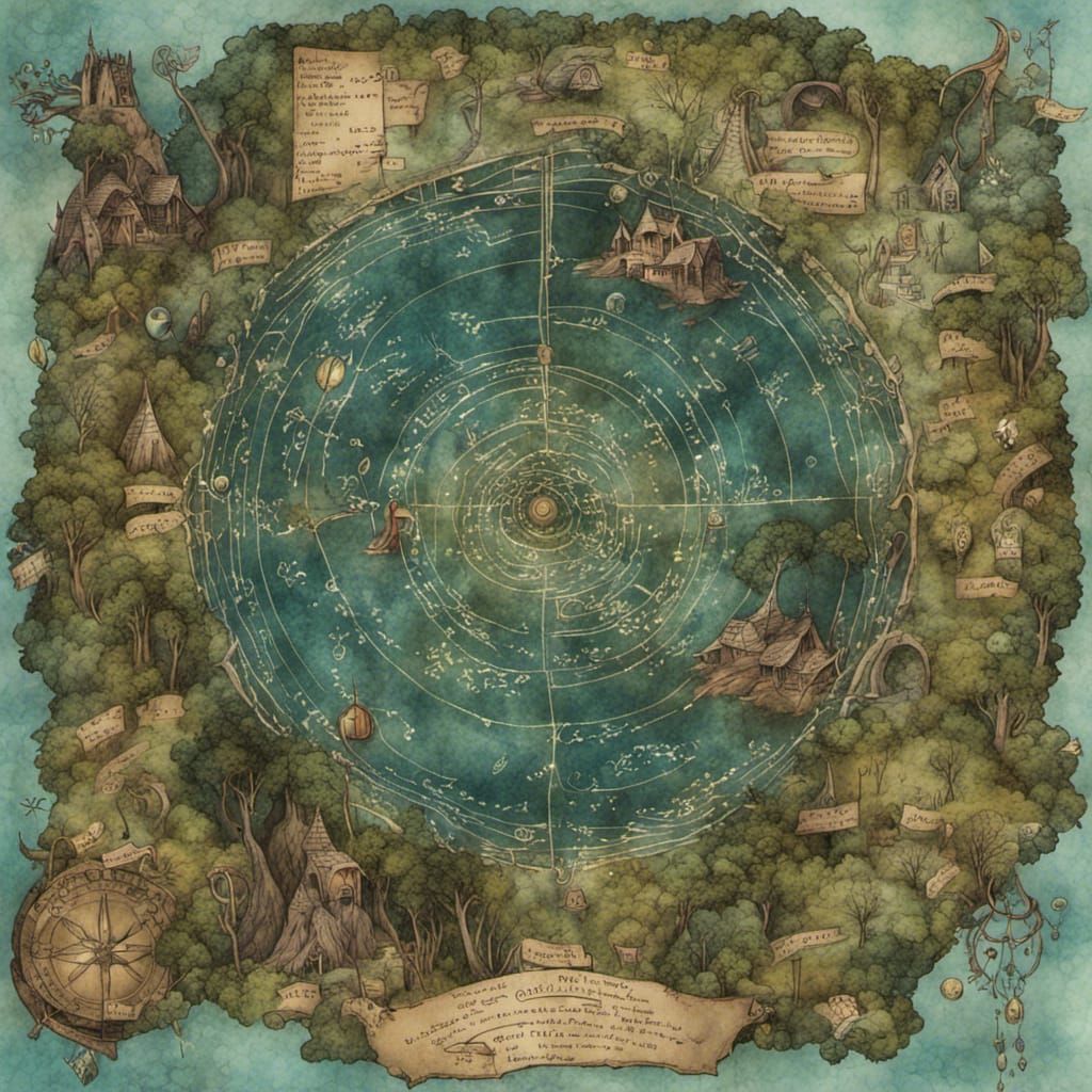 A witch’s magical map - AI Generated Artwork - NightCafe Creator
