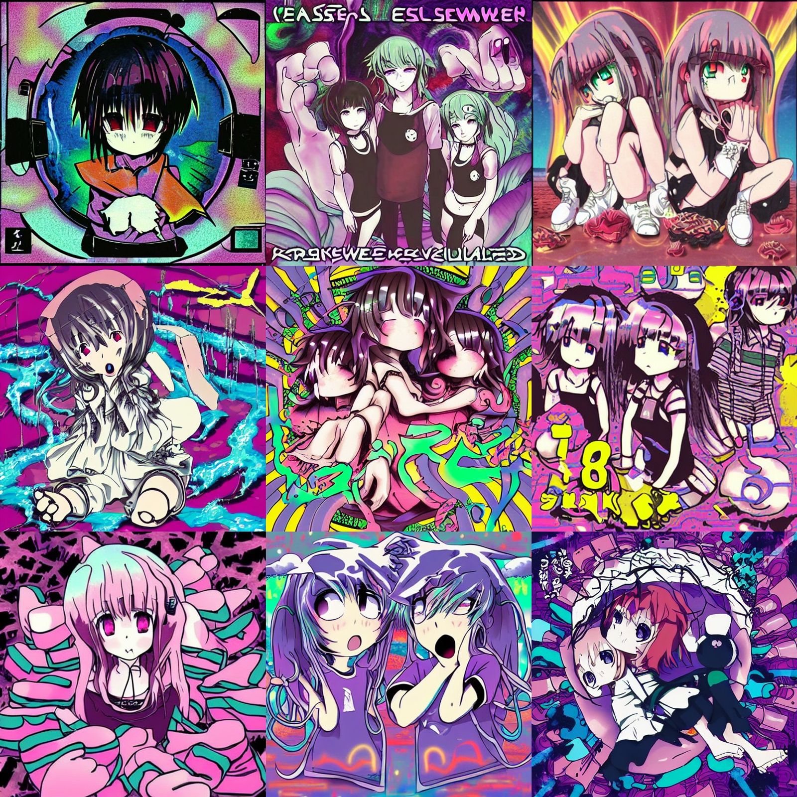 Fake breakcore album covers. - AI Generated Artwork - NightCafe Creator
