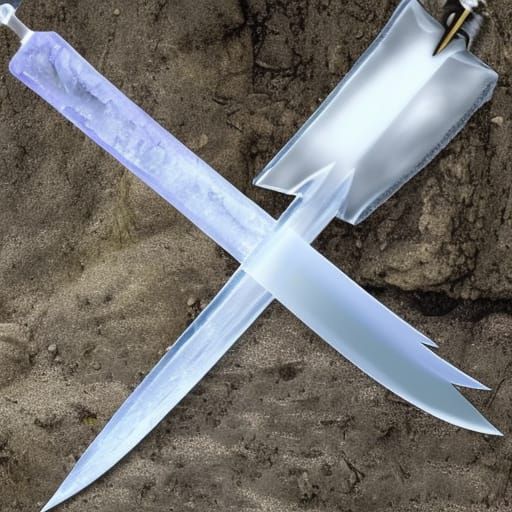 Ice sword - AI Generated Artwork - NightCafe Creator