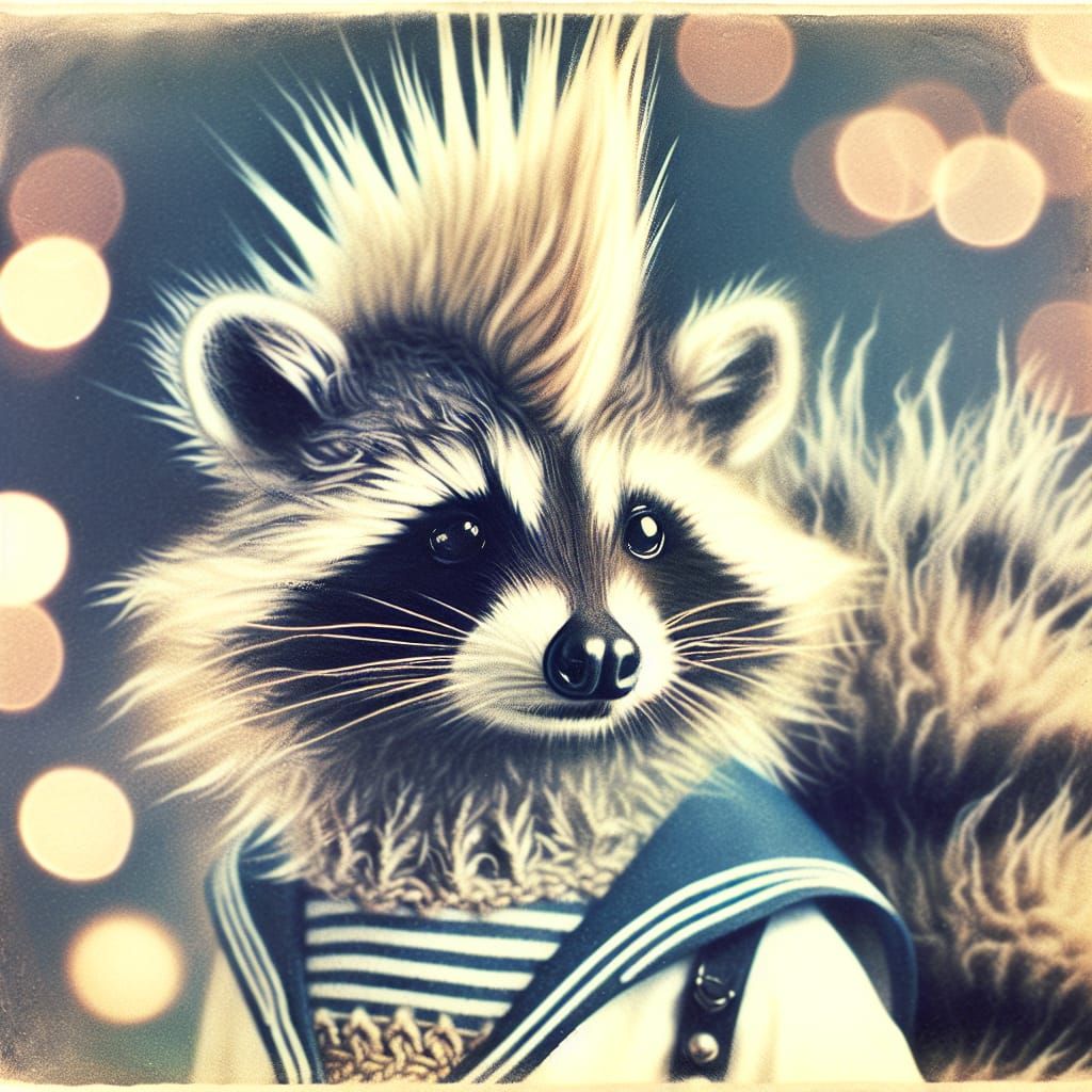 Punk raccoon - AI Generated Artwork - NightCafe Creator