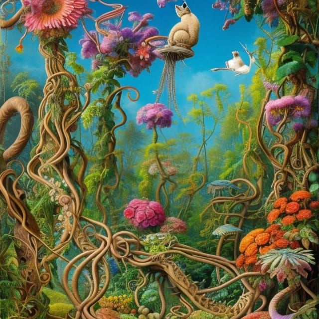 vines in a forest - AI Generated Artwork - NightCafe Creator