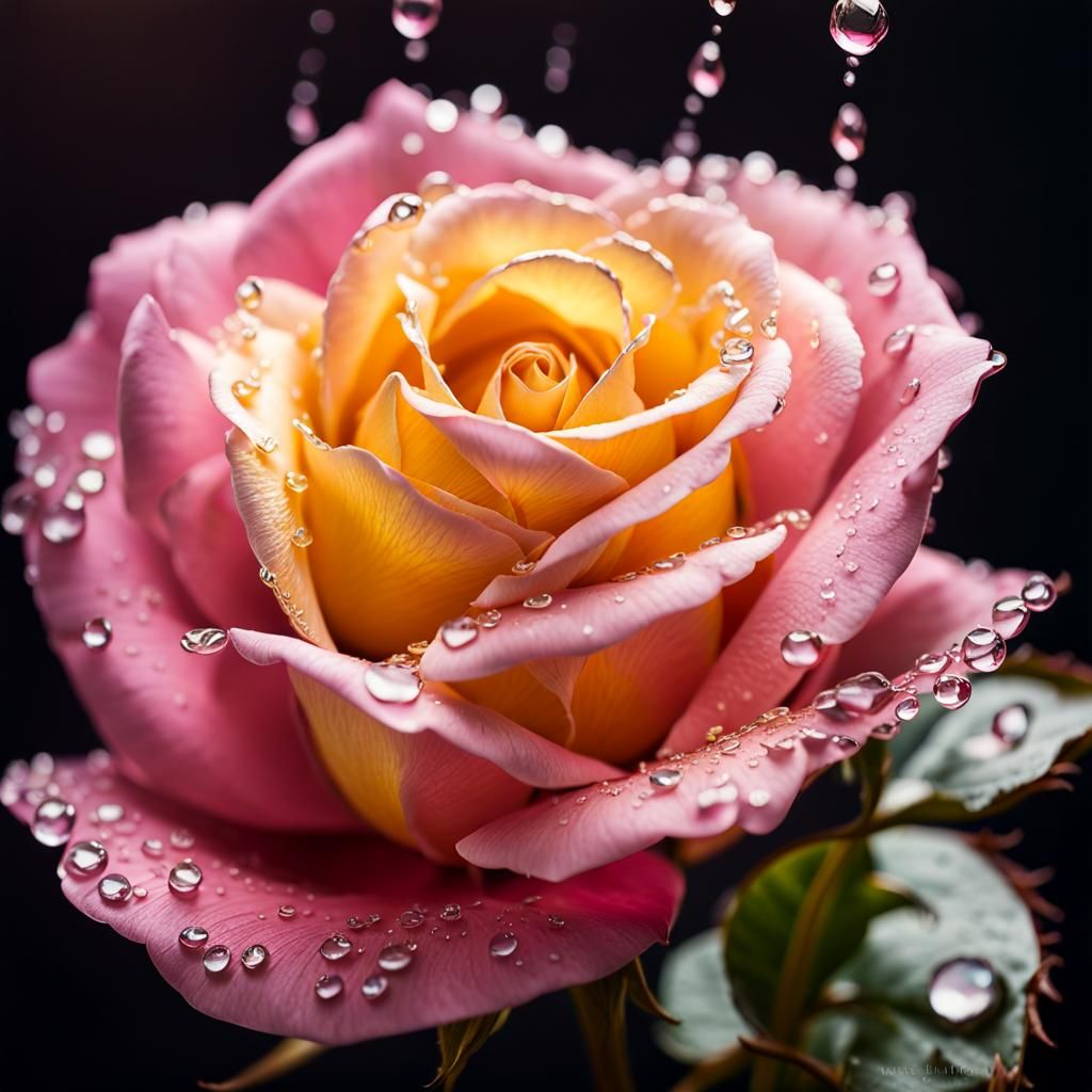 Dewy Rose V3 - AI Generated Artwork - NightCafe Creator