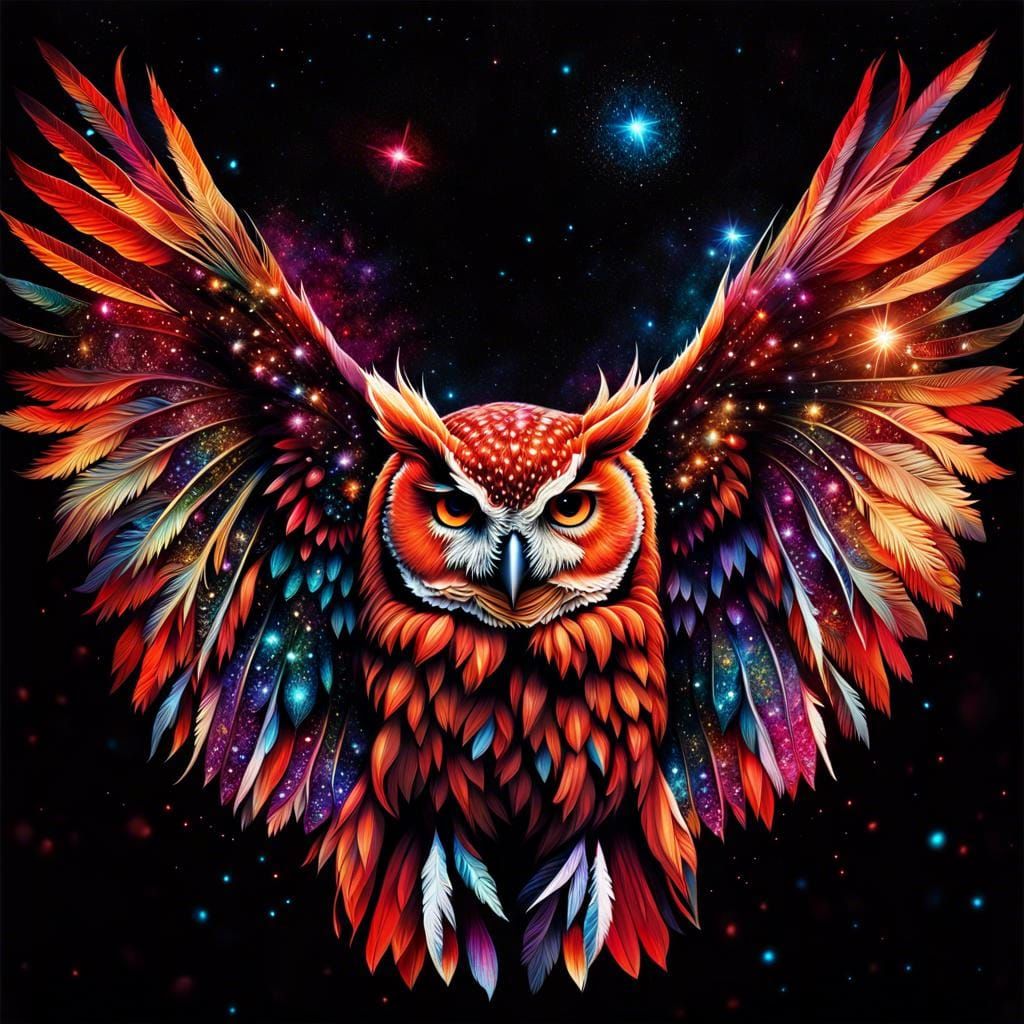 Cosmic owl - AI Generated Artwork - NightCafe Creator
