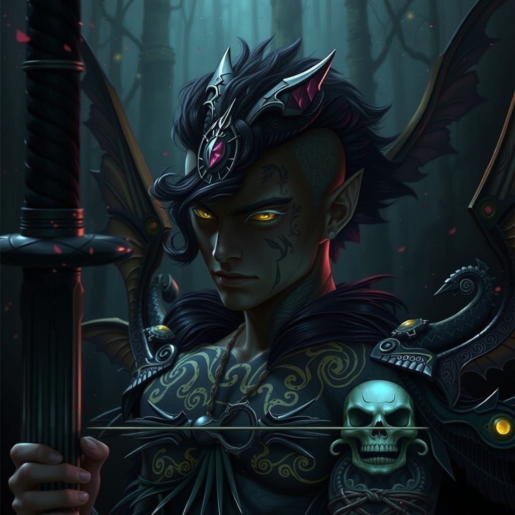 Eldritch Fae Punk in Grim Dark Fantasy - AI Art