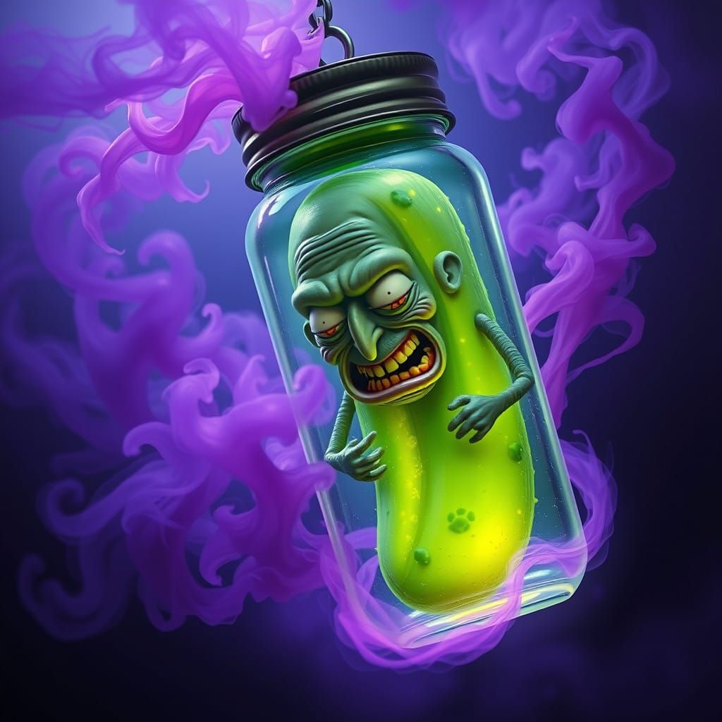 The tickle of the pickle rick - Surreal Sci-Fi Pickle Rick i...
