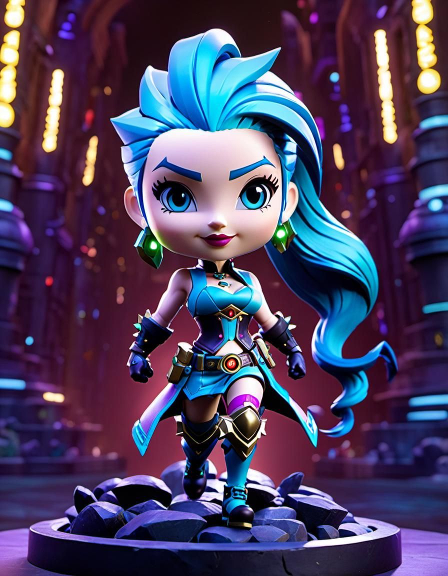 Jinx: The Bobblehead II - AI Generated Artwork - NightCafe Creator