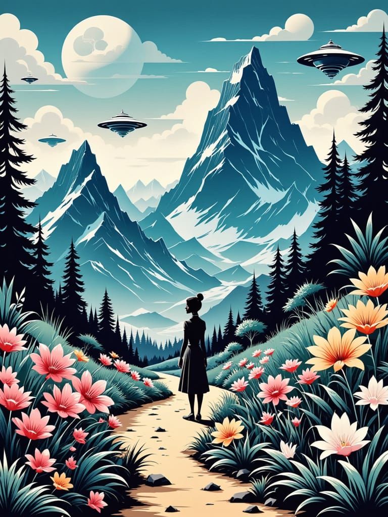 Surreal Futuristic Dreamscape Collage - AI Art