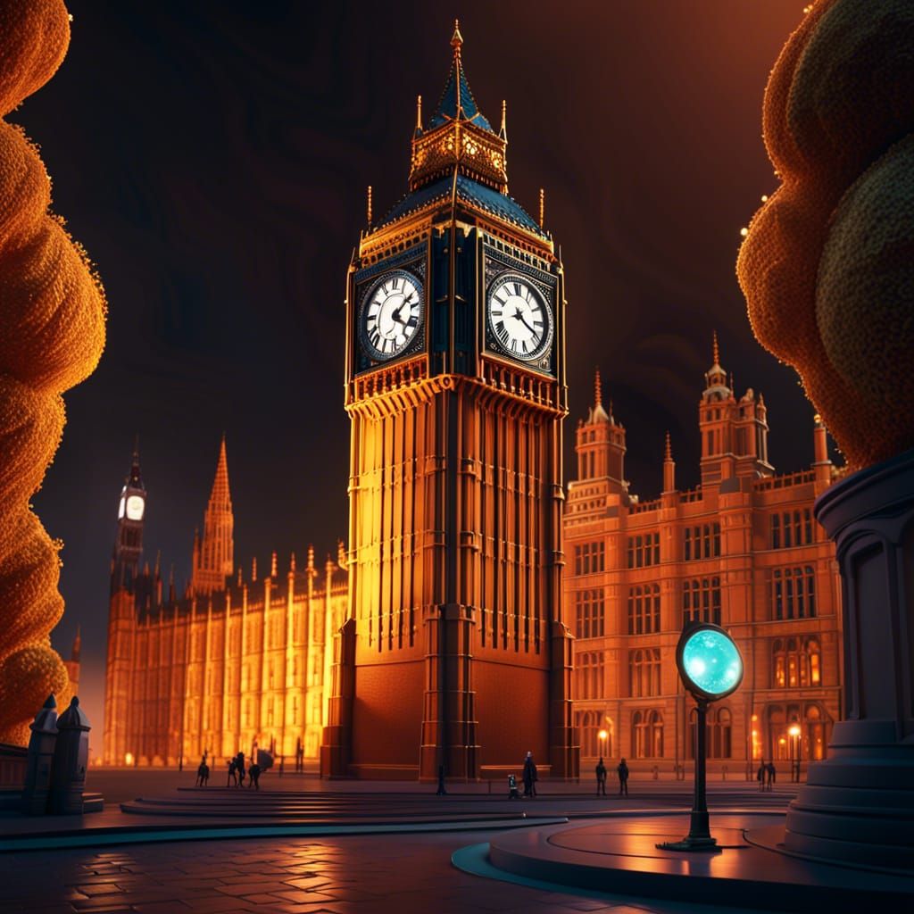 Big Ben made entirely of cheese - AI Generated Artwork - NightCafe Creator