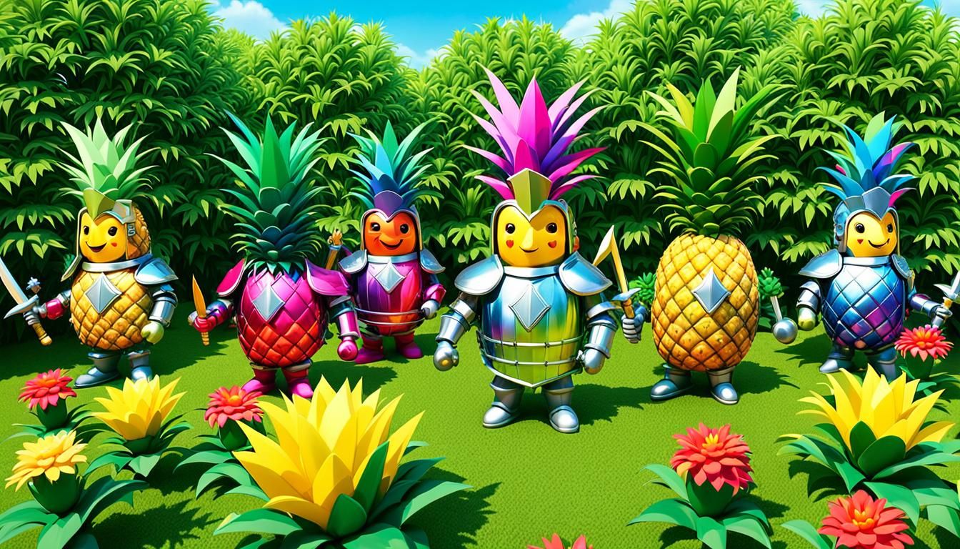 Chibi pineapple knight - AI Generated Artwork - NightCafe Creator