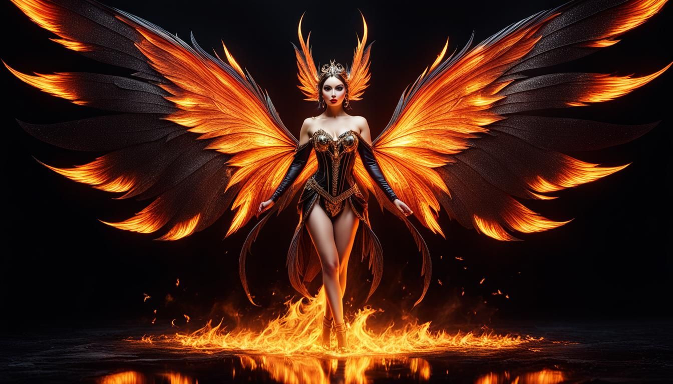 Fire Fairy Queen - AI Generated Artwork - NightCafe Creator