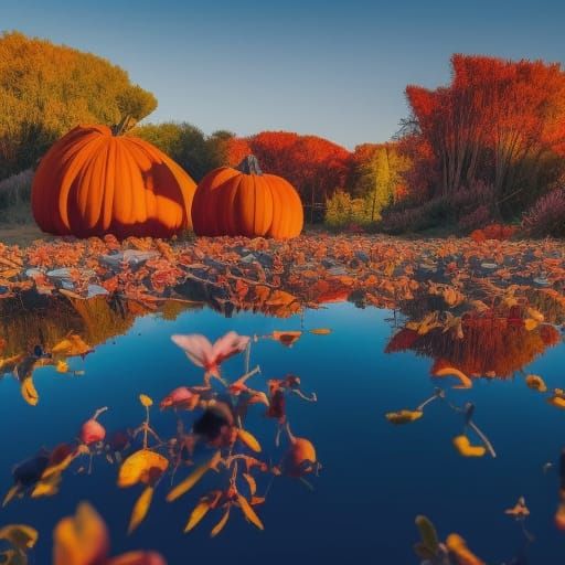 visually accurate and beautiful pumpkin patch - AI Generated Artwork ...