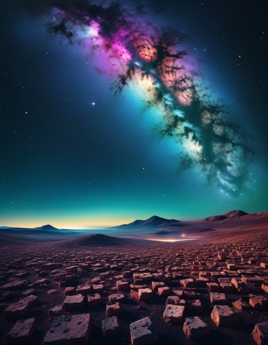 square cosmic landscape. - square cosmic landscape.