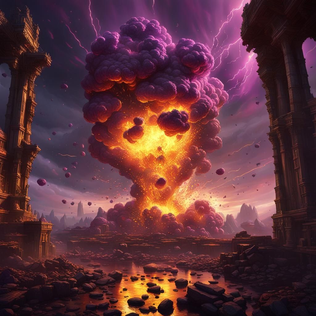 The explosion - AI Generated Artwork - NightCafe Creator