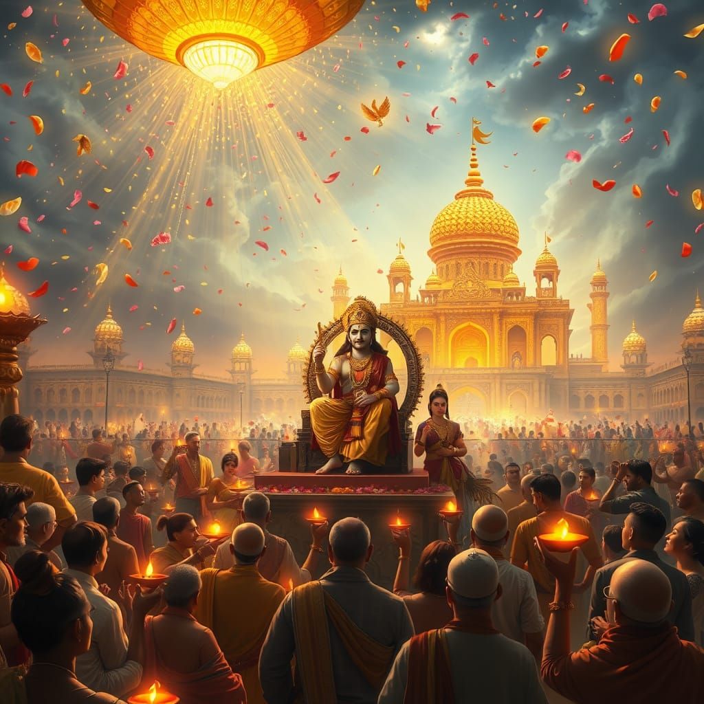 🖼️ Frame 3: "The Return & The Legacy of Ram Rajya"