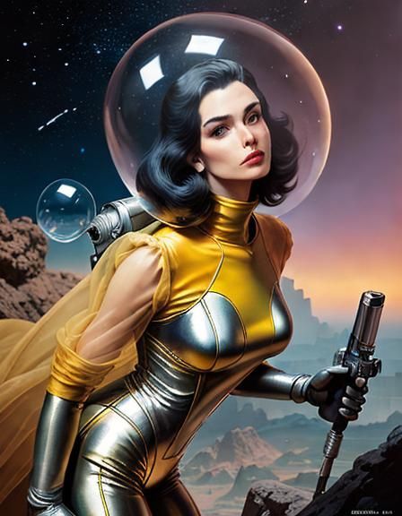 Bubble Helmet Space Woman - AI Generated Artwork - NightCafe Creator