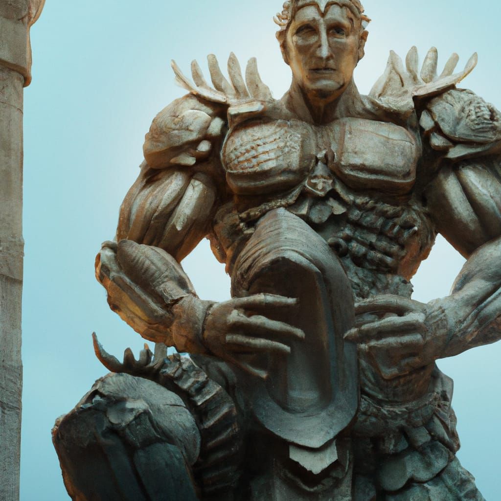 Statue of Colossus of Rhodes - AI Generated Artwork - NightCafe Creator