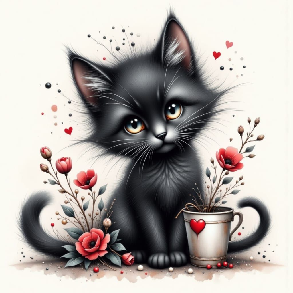 Black kitten ️