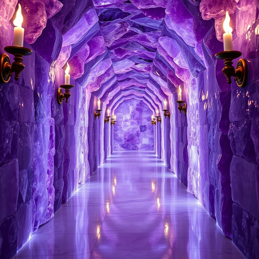 A corridor in the Amethyst Labyrinth