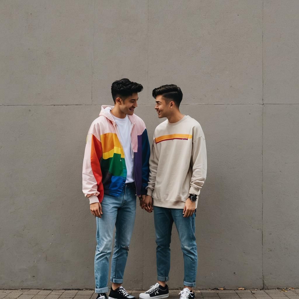 Young Gay Couple - AI Generated Artwork - NightCafe Creator