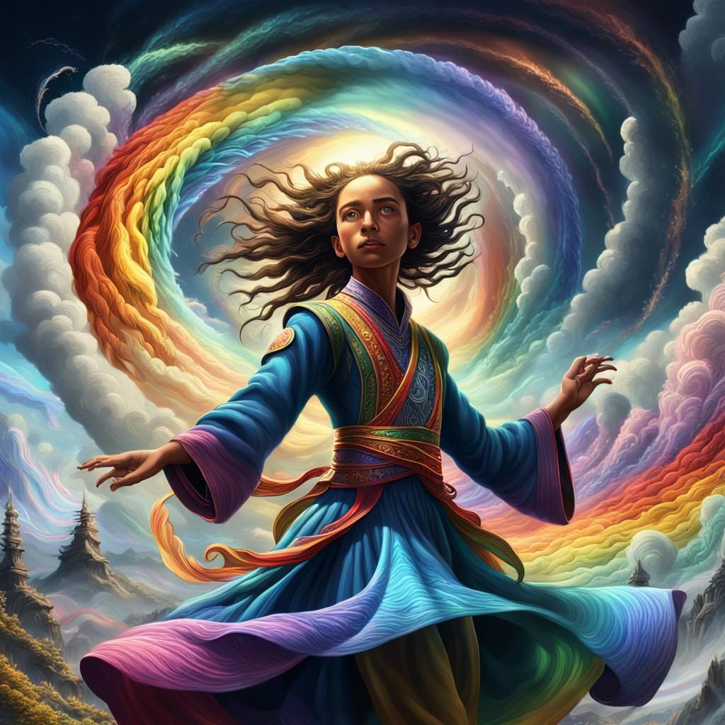 Rainbow whirle wind over ori andus - Ethereal Fantasy Artist...