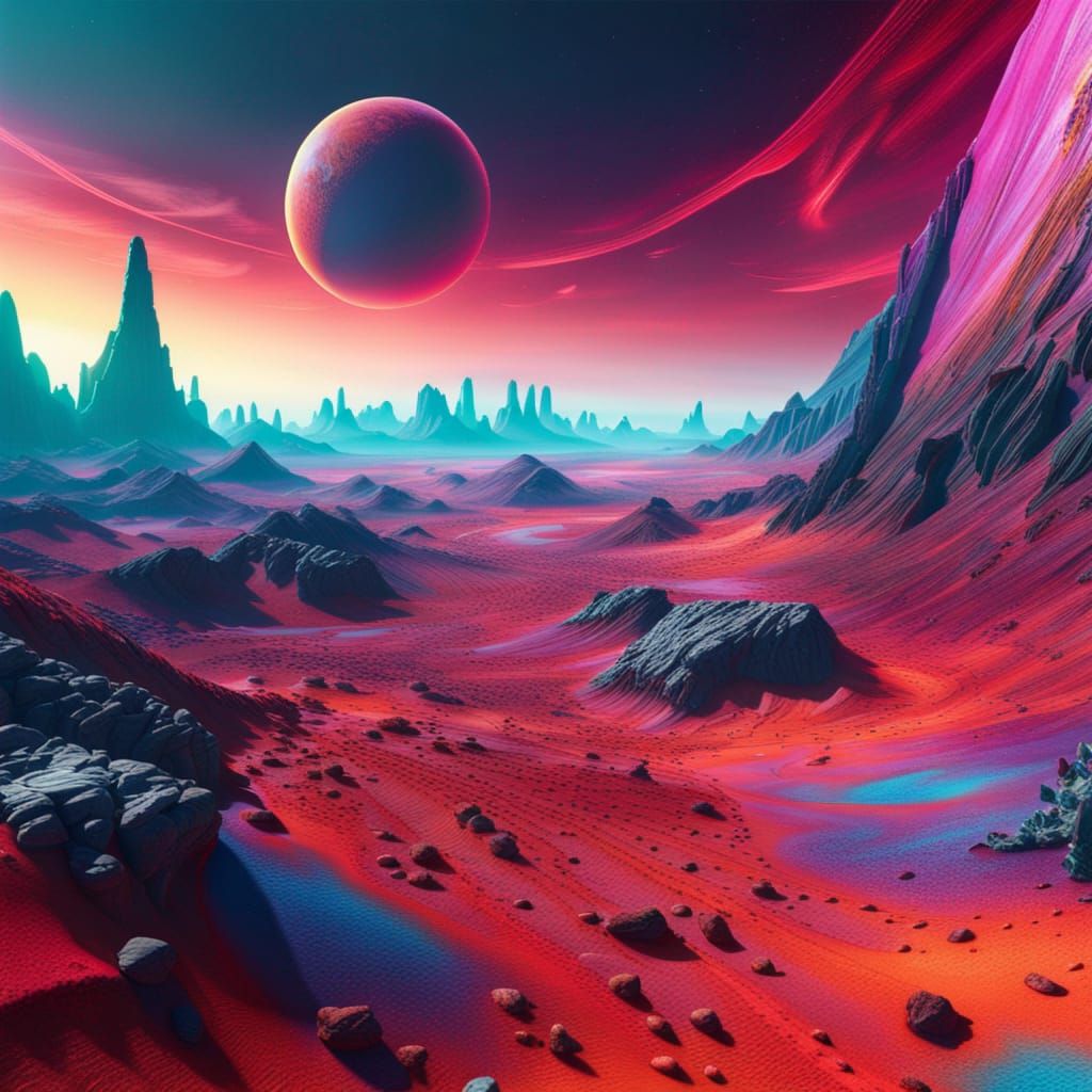 Alien World - AI Generated Artwork - NightCafe Creator