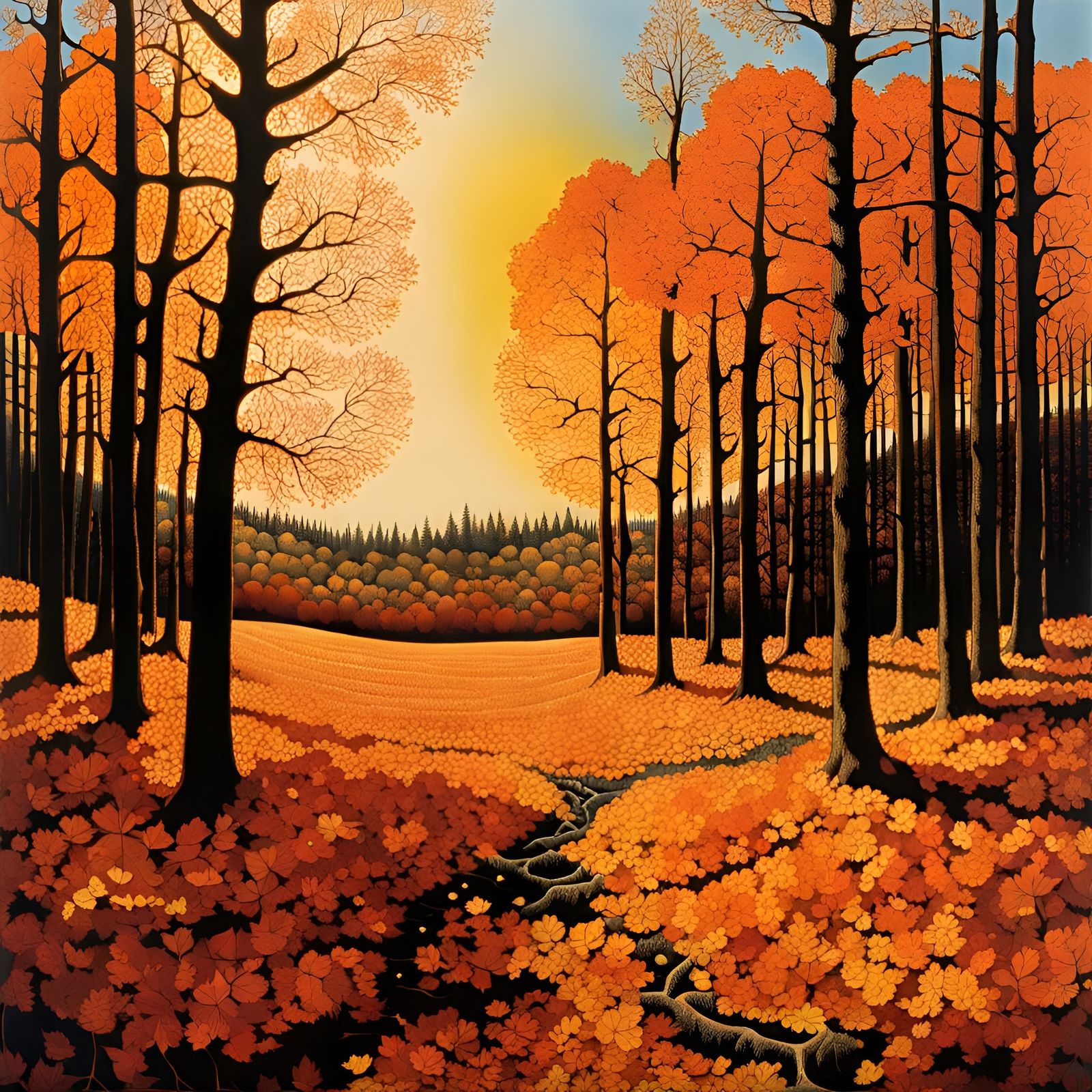 Autumn leaves - AI Generated Artwork - NightCafe Creator