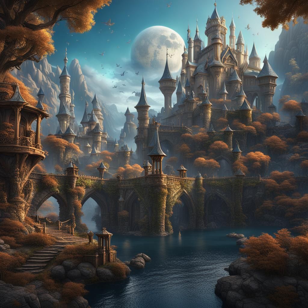 Fantasy World - AI Generated Artwork - NightCafe Creator