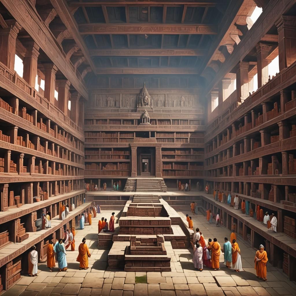 Grand Library of Nalanda University - AI Generated Artwork - NightCafe ...