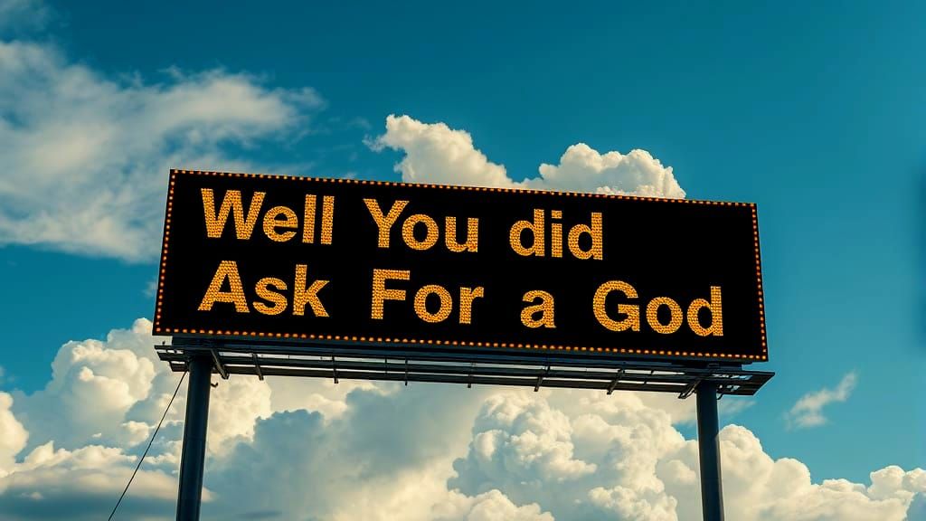 1/28/2025-Silly Billboards Well You Did Ask For A Sign-Signed God Art ...