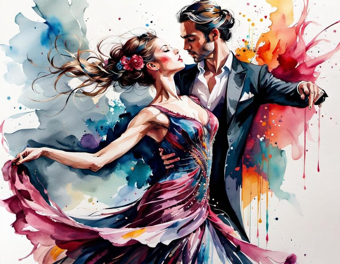 Ballroom Dancers - AI Generated Artwork - NightCafe Creator