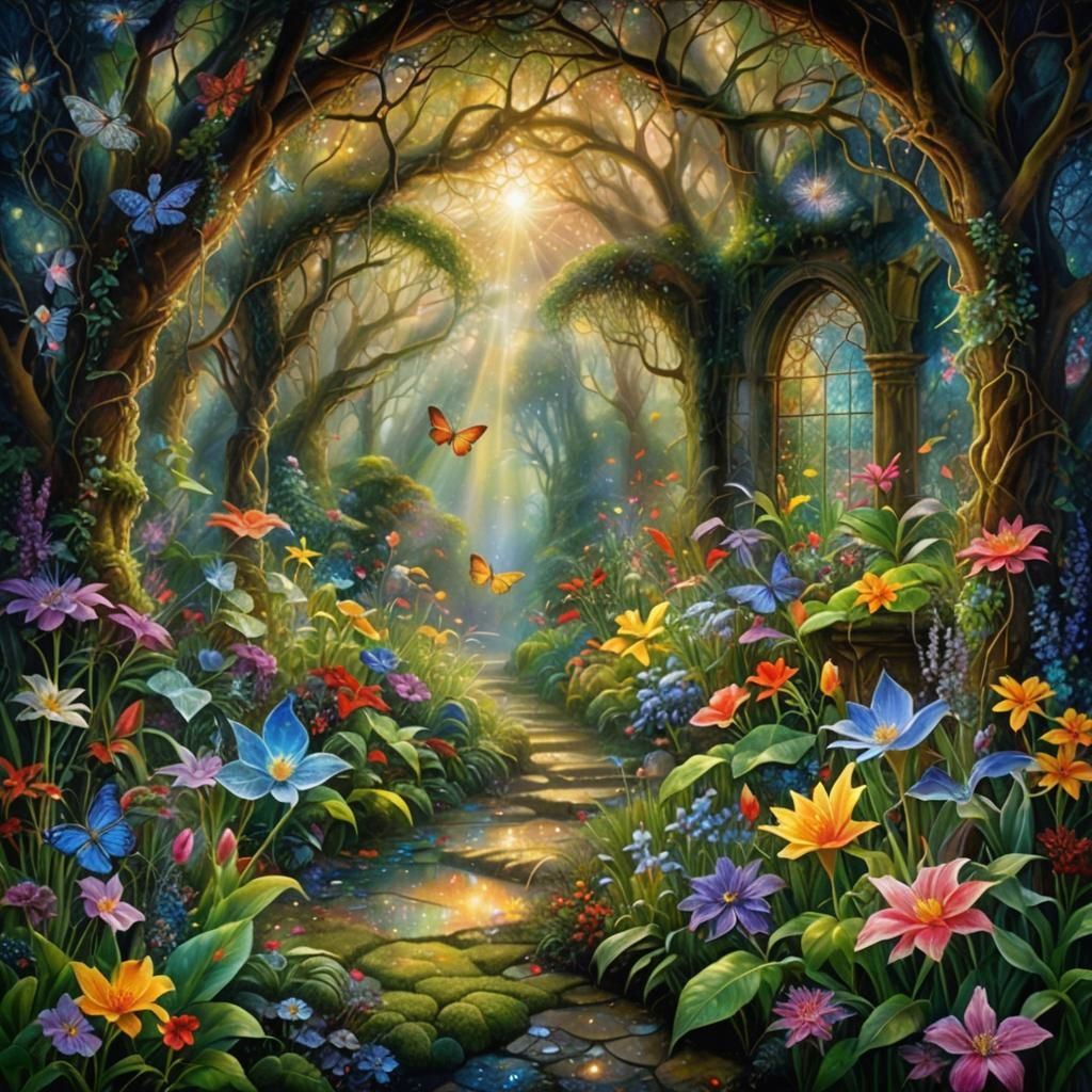 Enchanted Secret Garden - AI Generated Artwork - NightCafe Creator