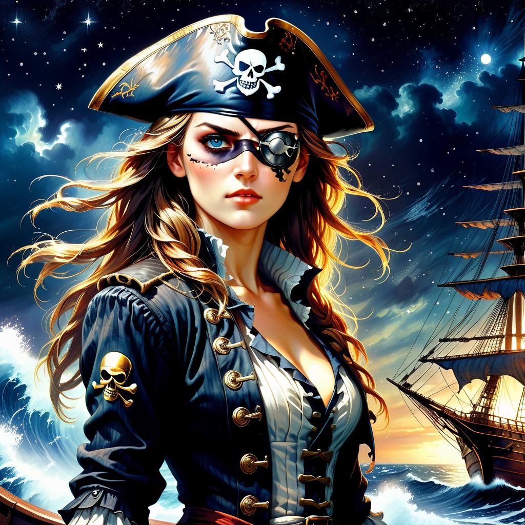 Captain Elizabeth - AI Generated Artwork - NightCafe Creator