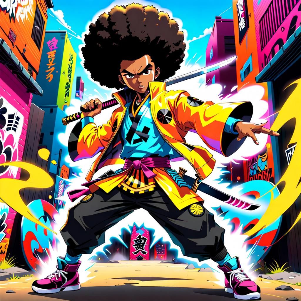 Afro Samurai - AI Generated Artwork - NightCafe Creator