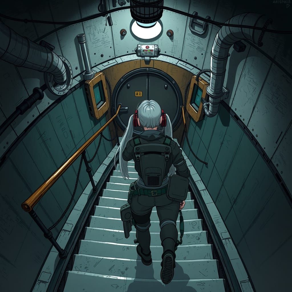 Rebecca Enter the Pit - Darkly Inspired Woman Approaches a M...