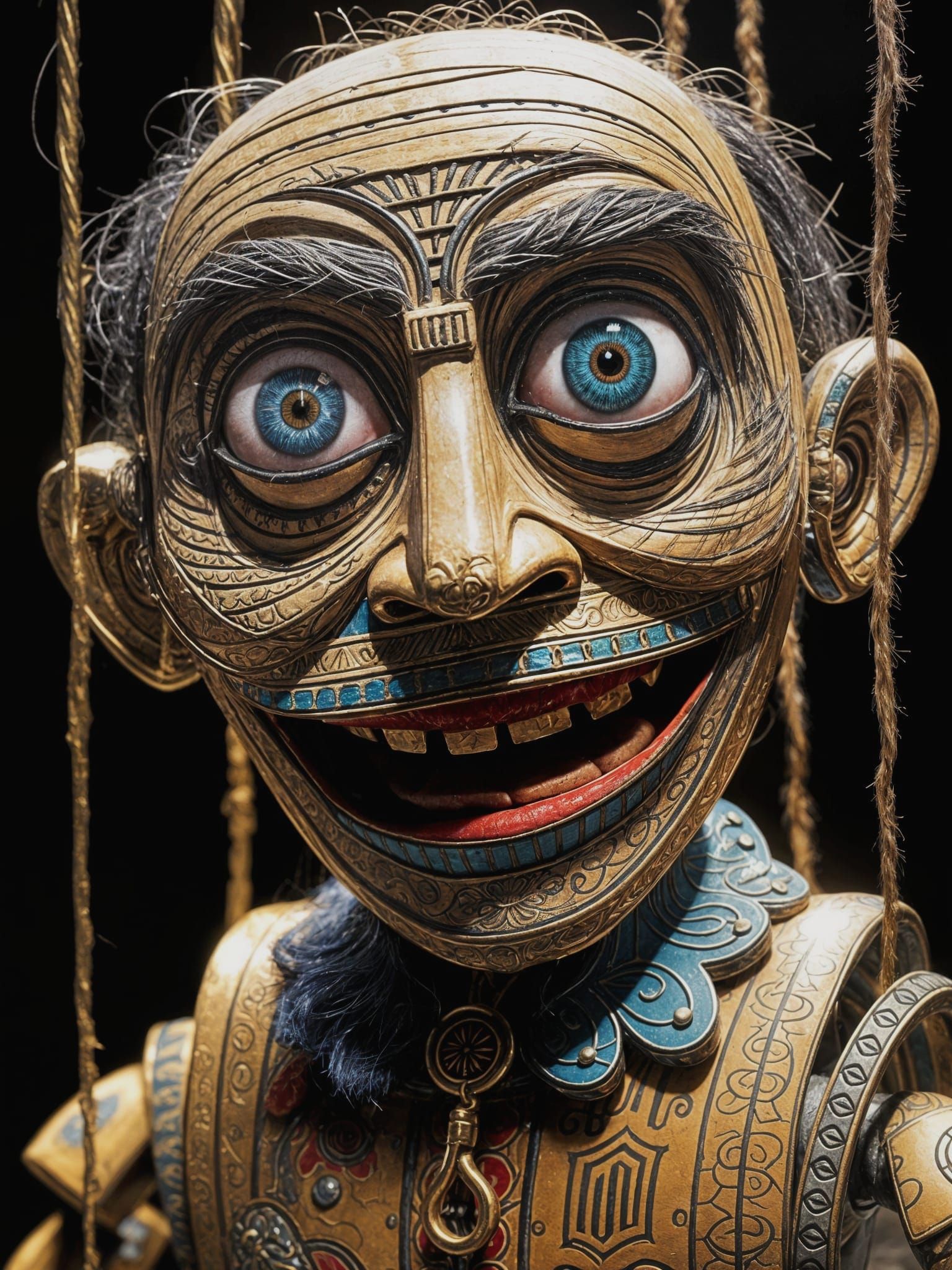 Cursed Puppet - Surreal Red-Lipped Puppet Revealed