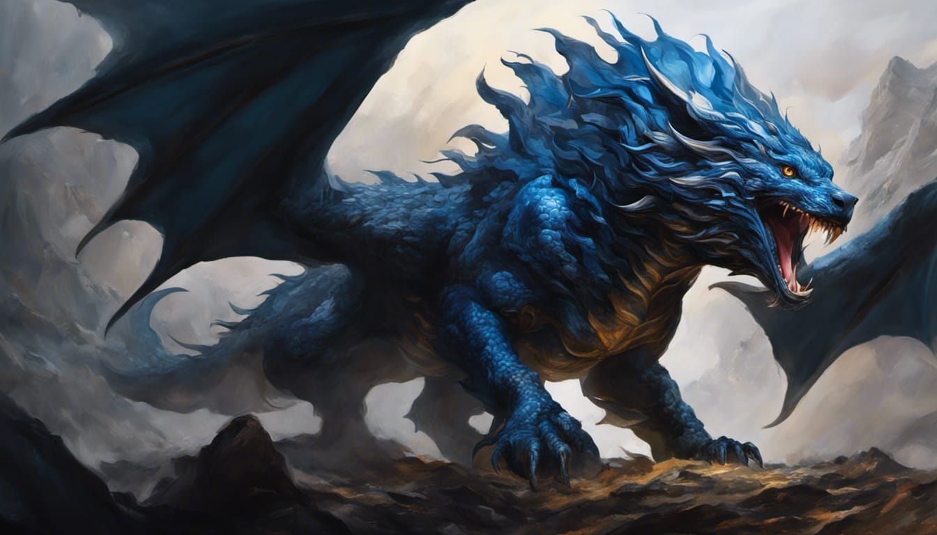 Blue beast - AI Generated Artwork - NightCafe Creator