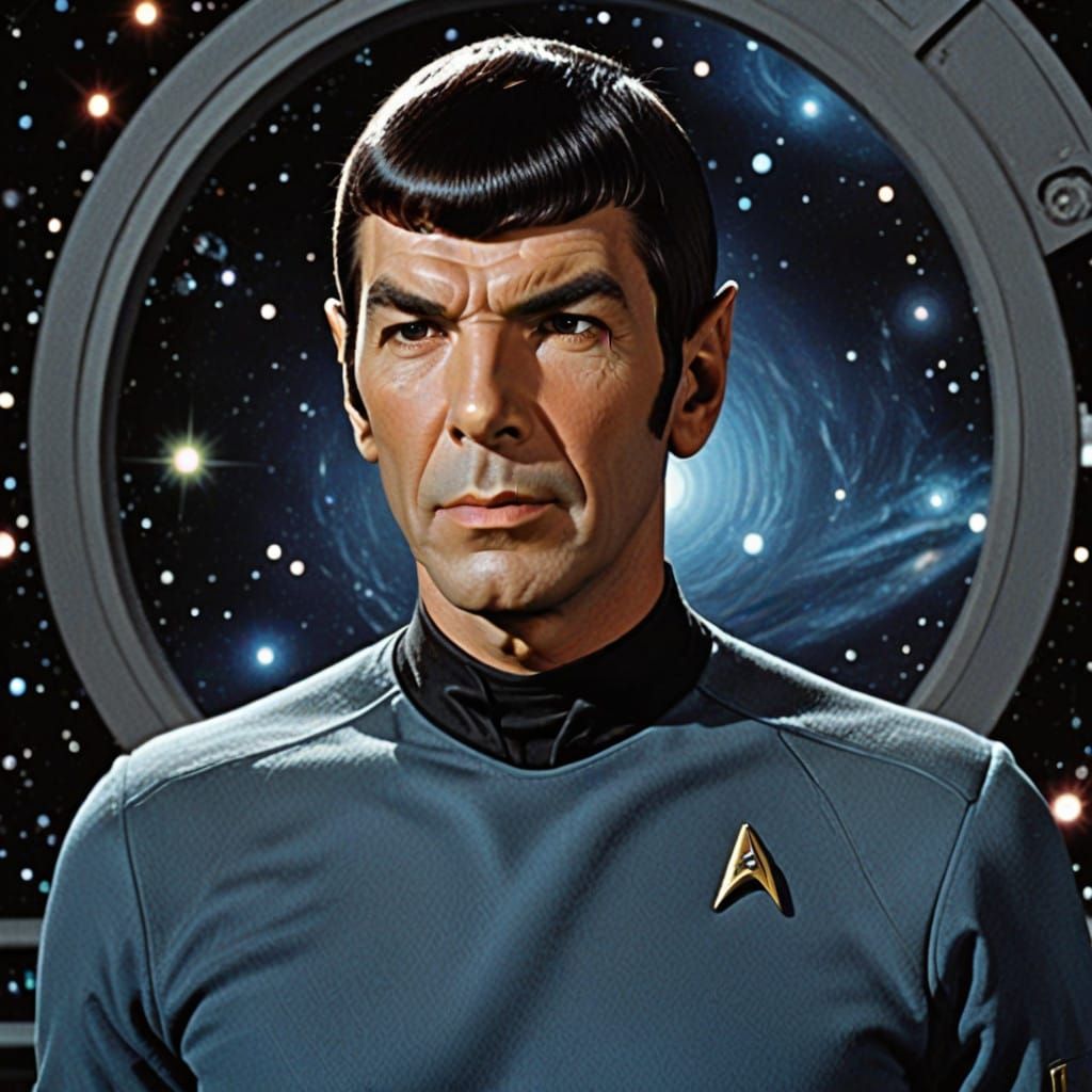 Spock Spock, the half-human, half-Vulcan science officer aboard the USS ...