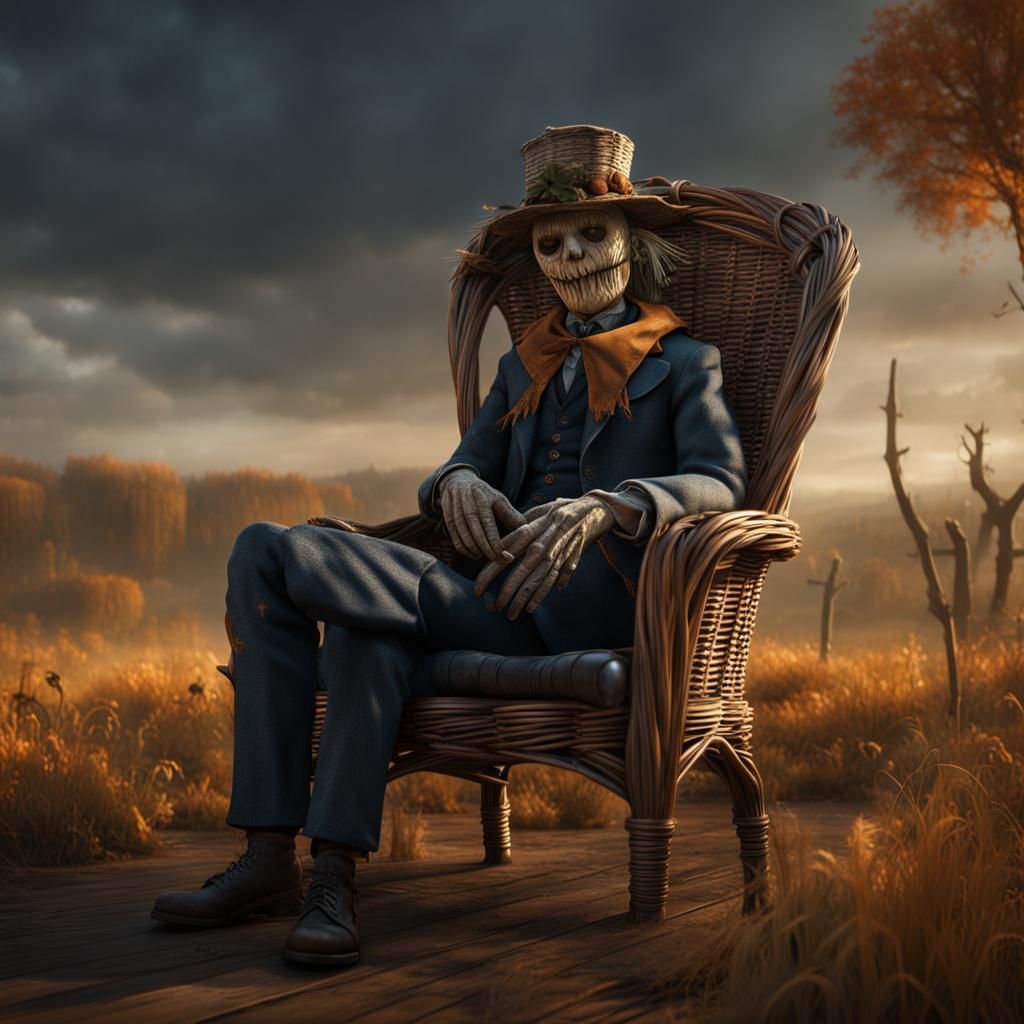 Skeleton scarecrow - AI Generated Artwork - NightCafe Creator
