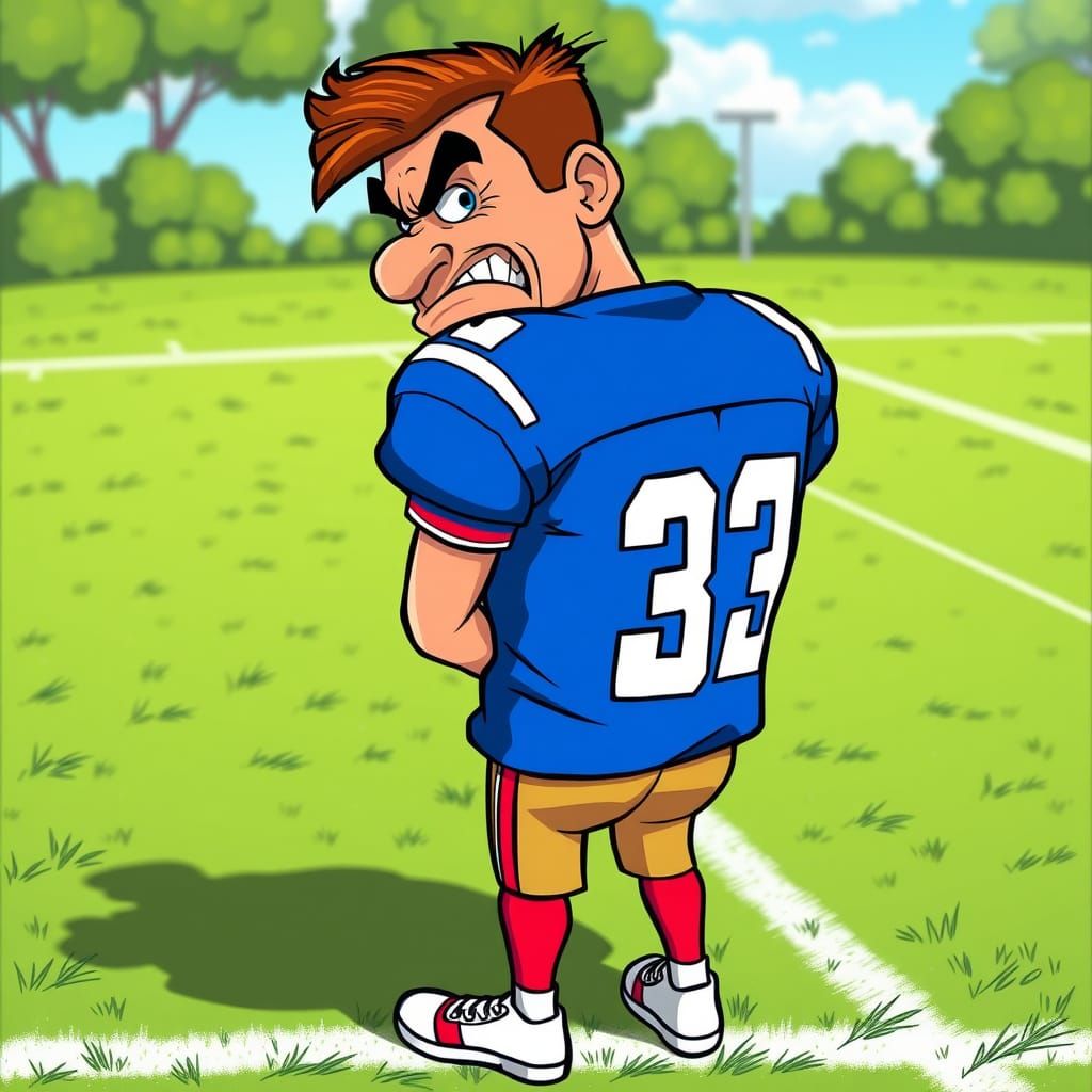 Exaggerated Cartoon Character Expresses Disgust on... - AI Art