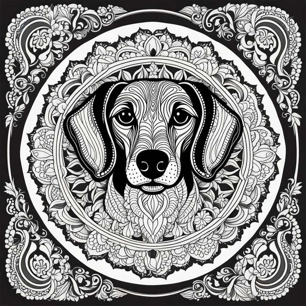 Dachshund Mandala - AI Generated Artwork - NightCafe Creator