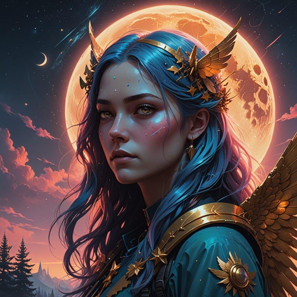 Diamond,Super nova,Neon glow,Sy,wings,Neko Princess,goddess,colorful ...