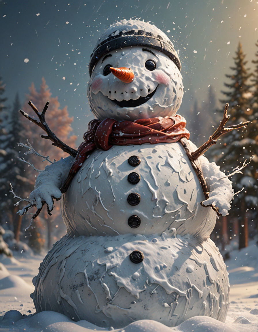 Dramatic Winter Scene Hyperrealistic Concept Art - AI Art