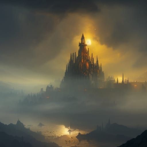 A Distant Castle - AI Generated Artwork - NightCafe Creator