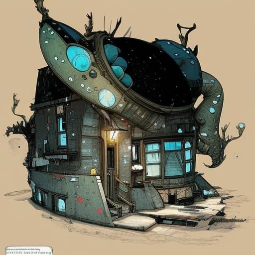 Alien Home - AI Generated Artwork - NightCafe Creator
