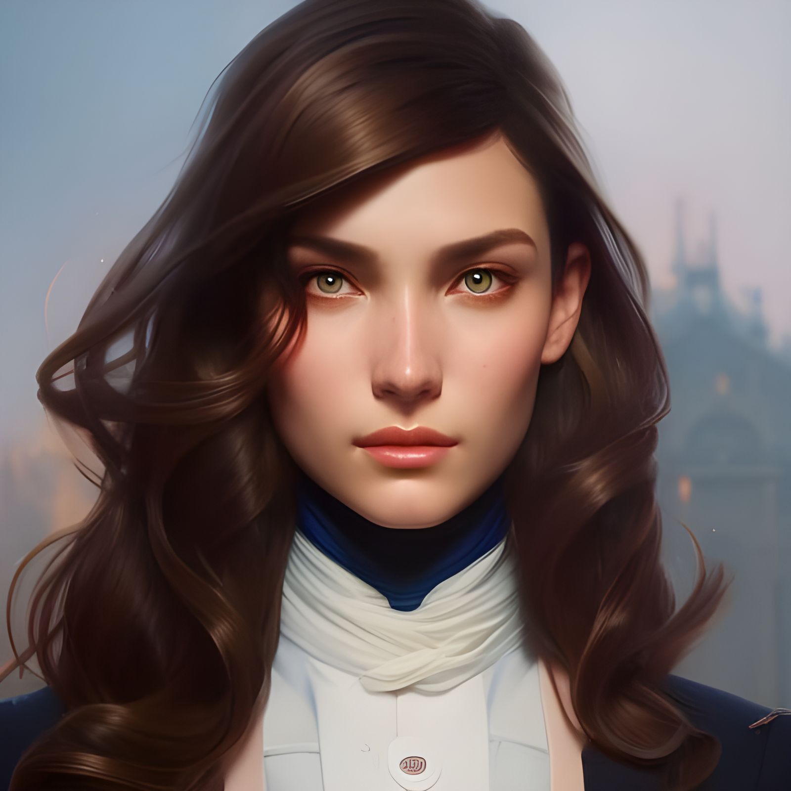 preppy brunette, 8k resolution concept art portrait by Greg Rutkowski ...