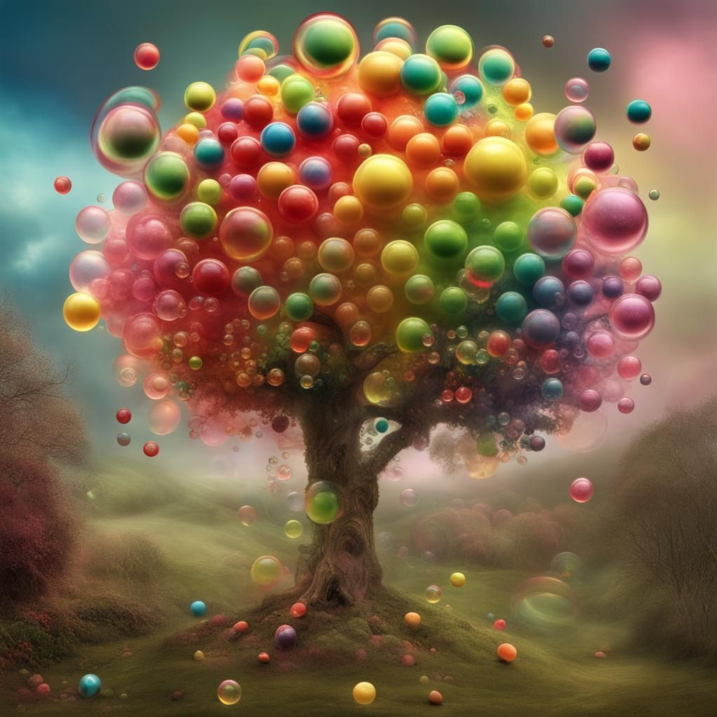Skittles tree - AI Generated Artwork - NightCafe Creator