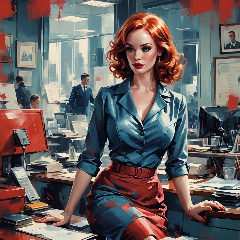"Joan Holloway" - AI Generated Artwork - NightCafe Creator