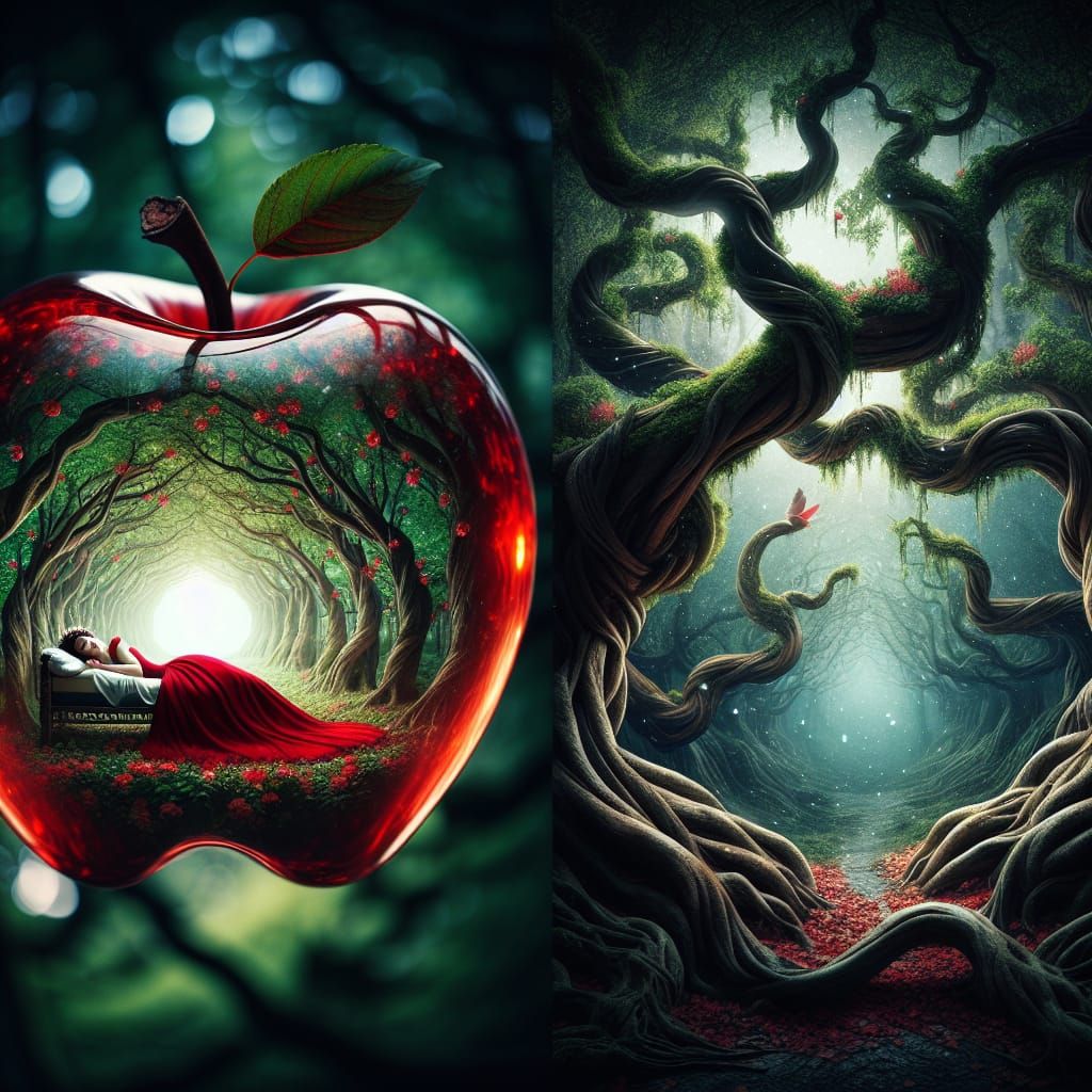 Poison Apple Origin Story - AI Generated Artwork - NightCafe Creator