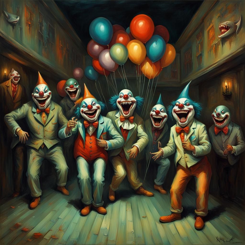 Clowns - AI Generated Artwork - NightCafe Creator